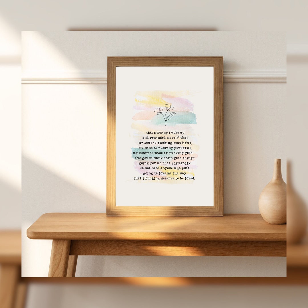 Watercolor Art Print Flowers | Printable Wall Art Quotes | Floral Wall ...