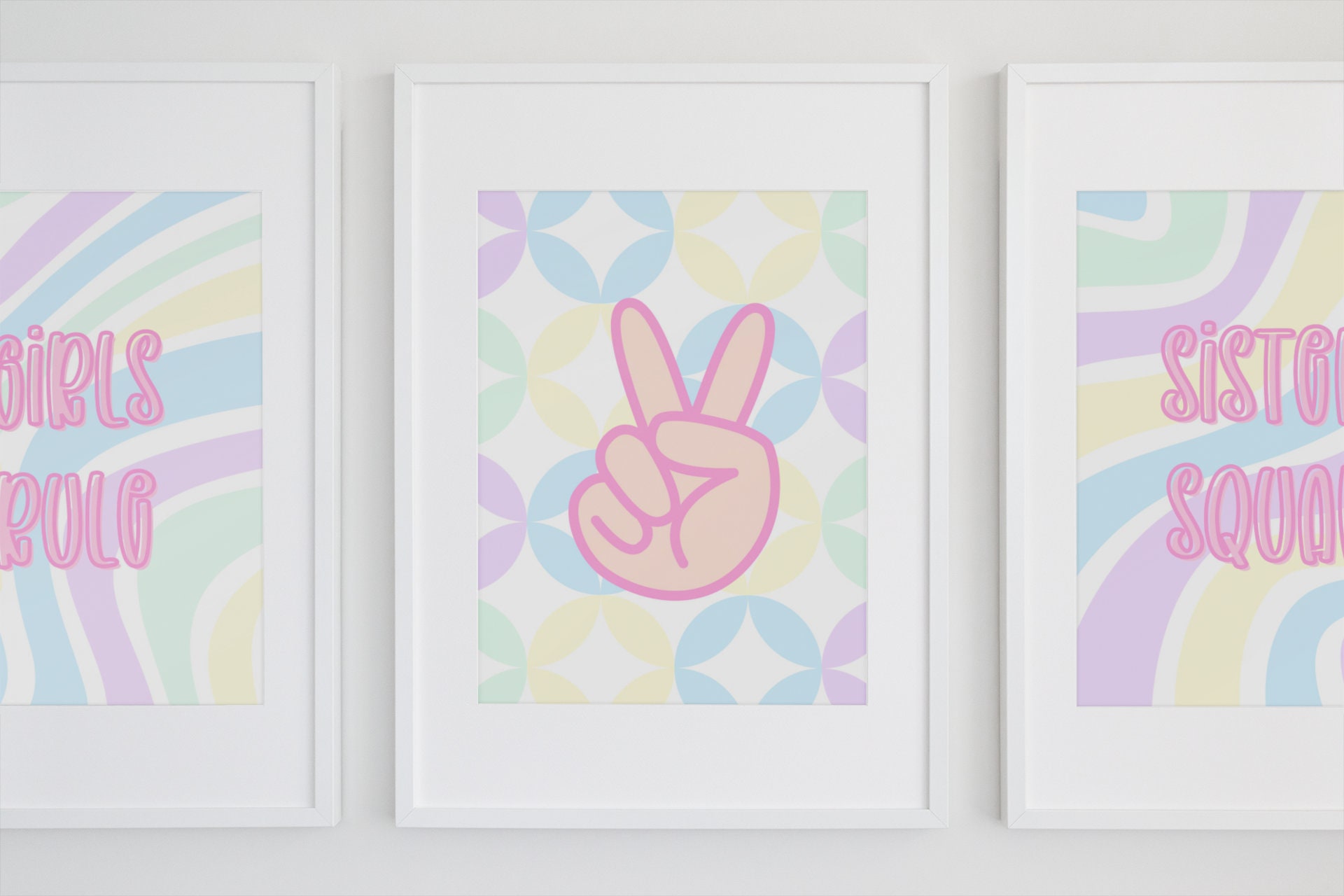 Teen Girl Wall Art Pastel 3 Piece Wall Art for Sisters - Etsy