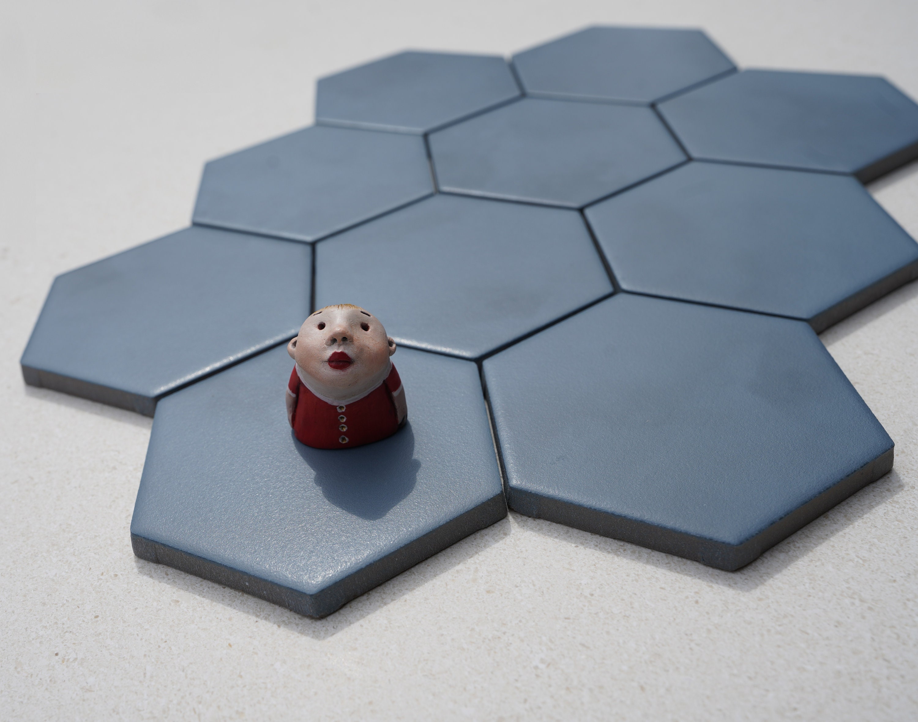 Arc Blue Small Hexagon Porcelain Tiles (matt) - Etsy