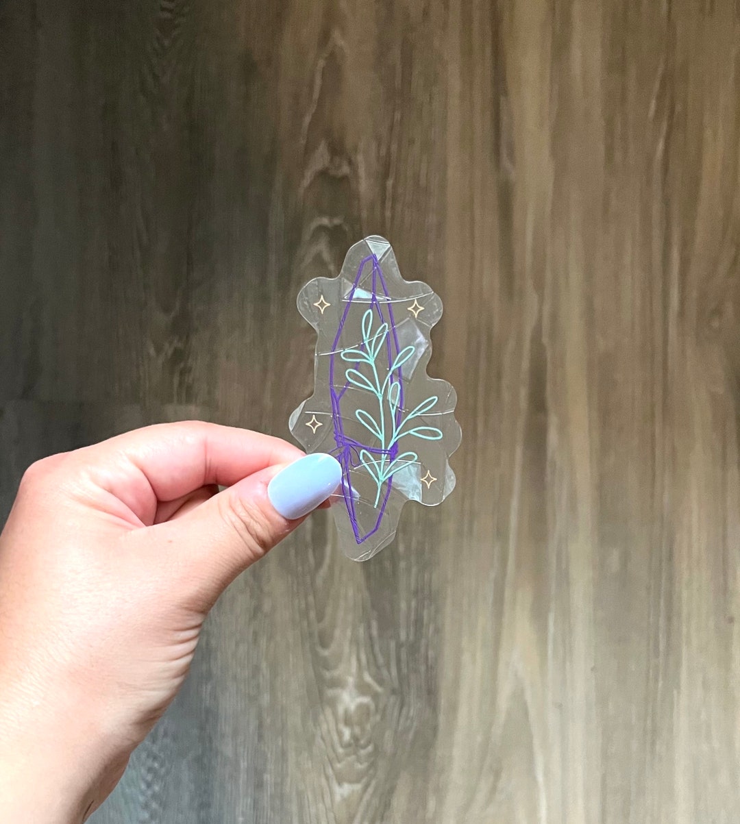 Celestial Crystal Window Suncatcher Sticker, Mystic Prismatic Rainbow ...