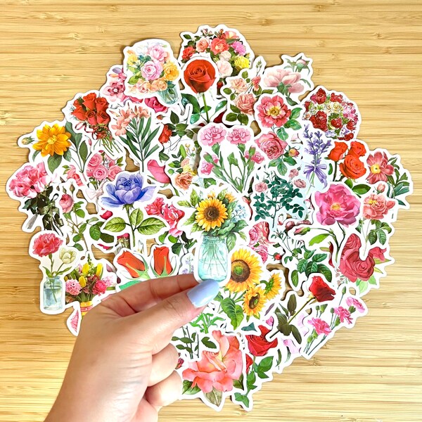 Flower Sticker - Etsy