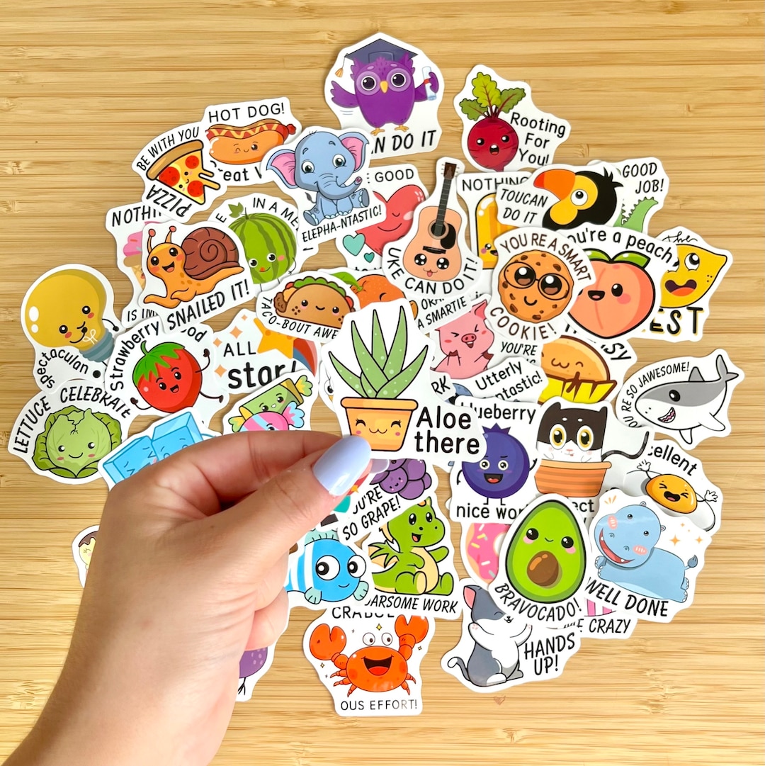 Funny Pun Sticker Pack, Affirmation Vinyl Stickers, Random Waterproof ...