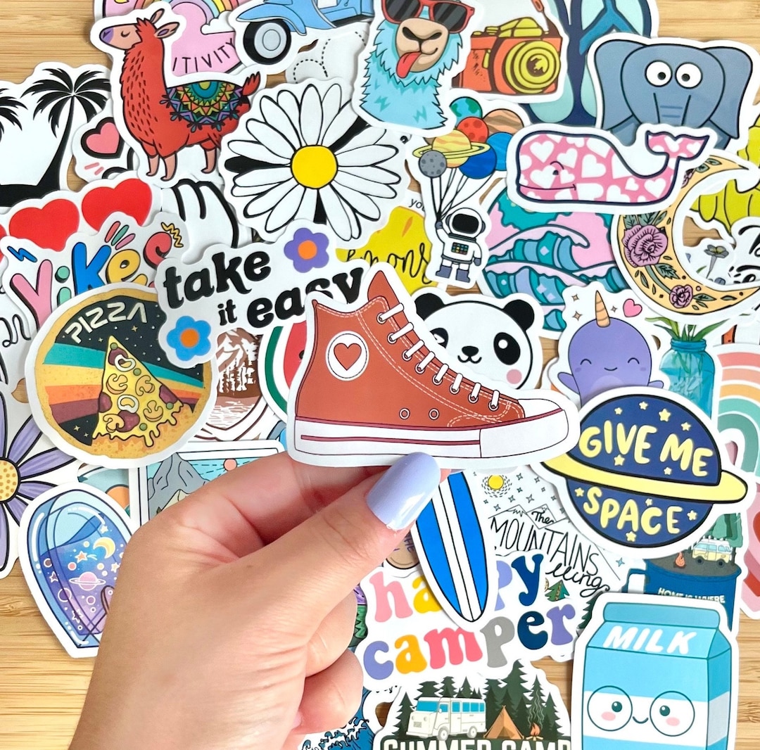 Aesthetic Sticker Pack, Colorful Vintage Mystery Sticker Pack