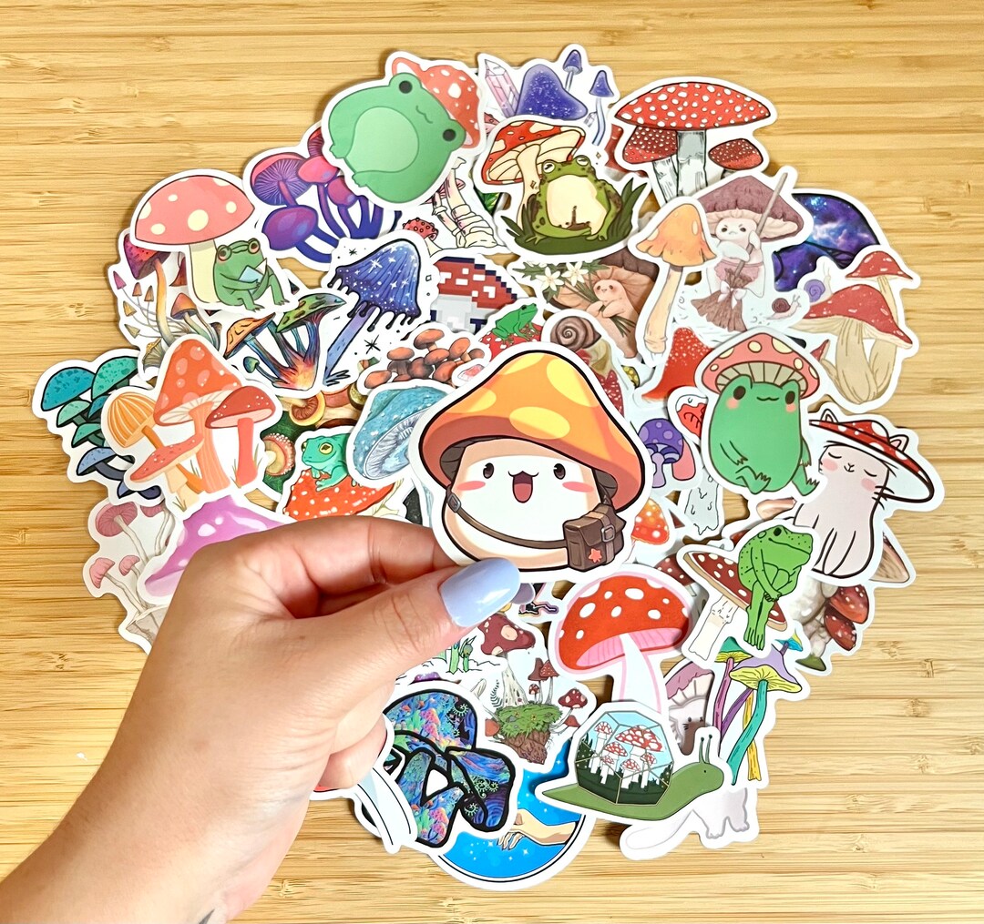 Mushroom Sticker Pack, Waterproof Mystery Sticker Pack, Random Die Cut ...