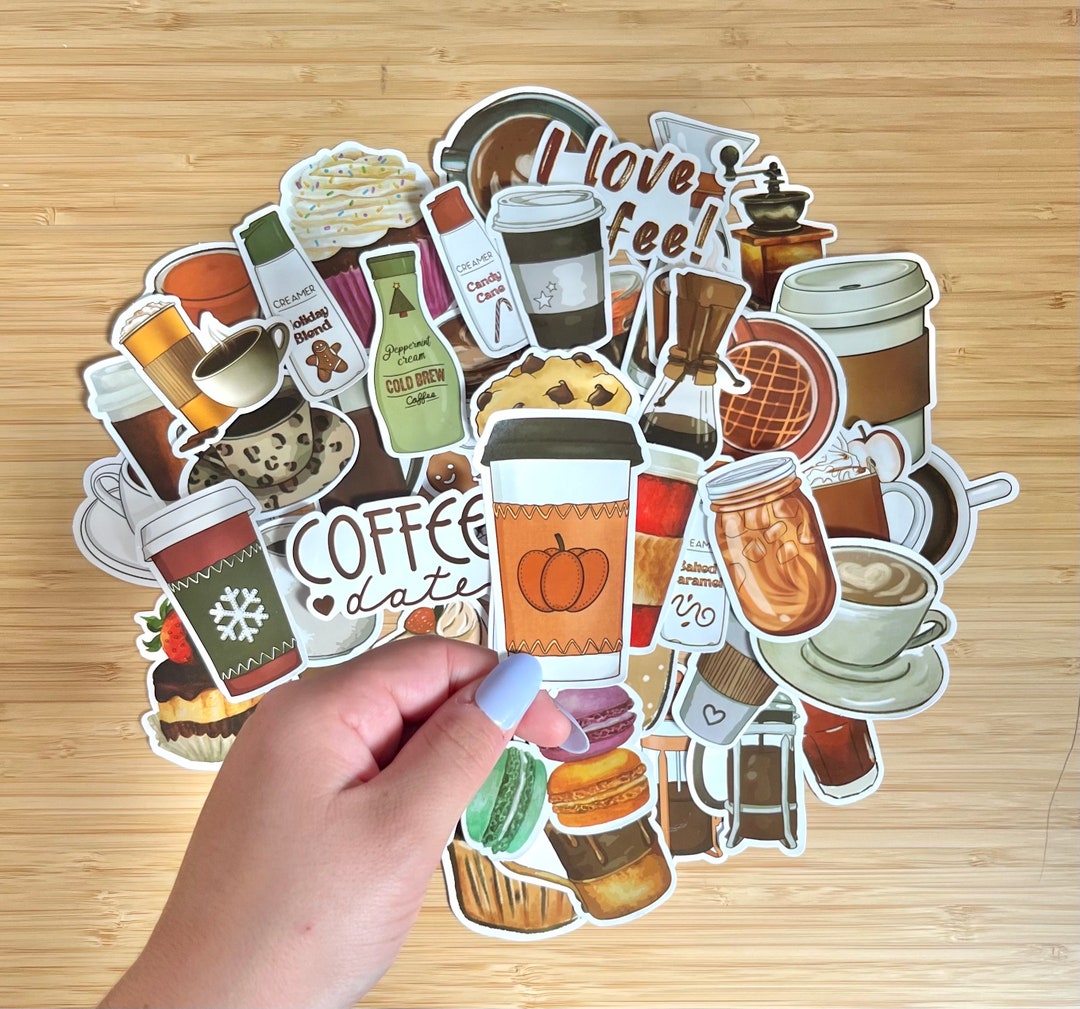 Coffee Sticker Pack Waterproof Mystery Sticker Pack Random - Etsy