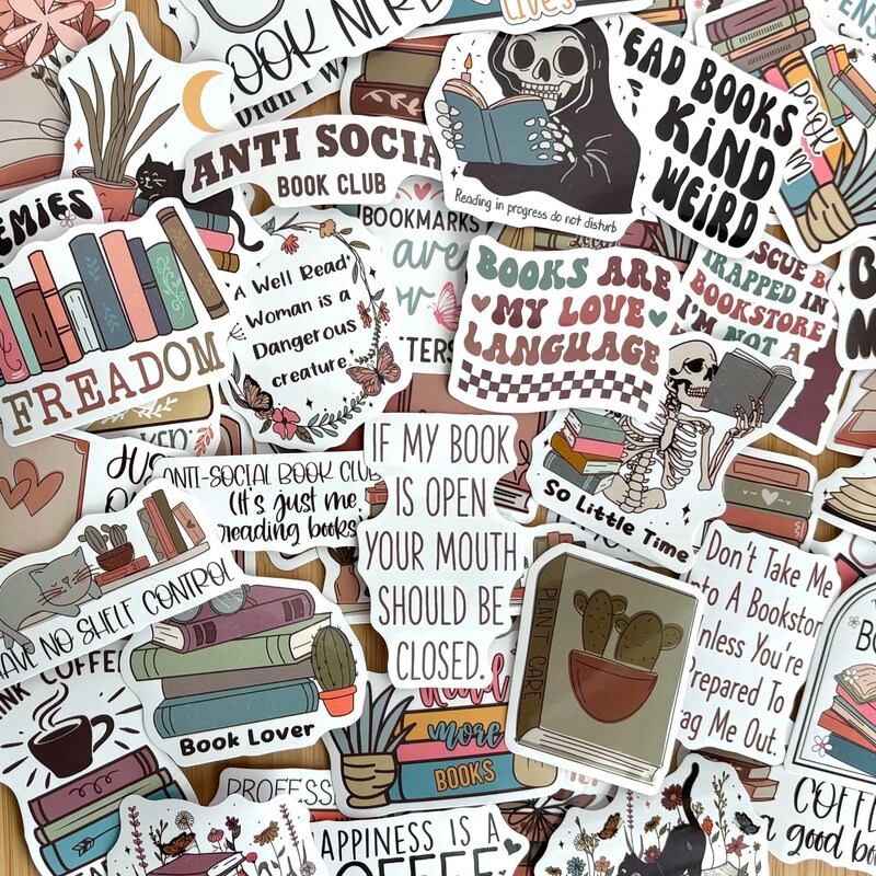 Book Stickers Etsy