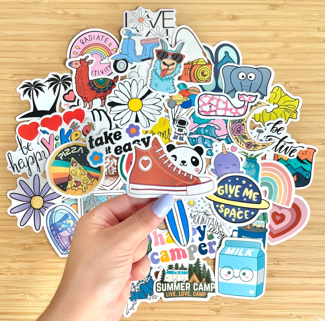 Aesthetic Sticker Pack, Colorful Vintage Mystery Sticker Pack ...