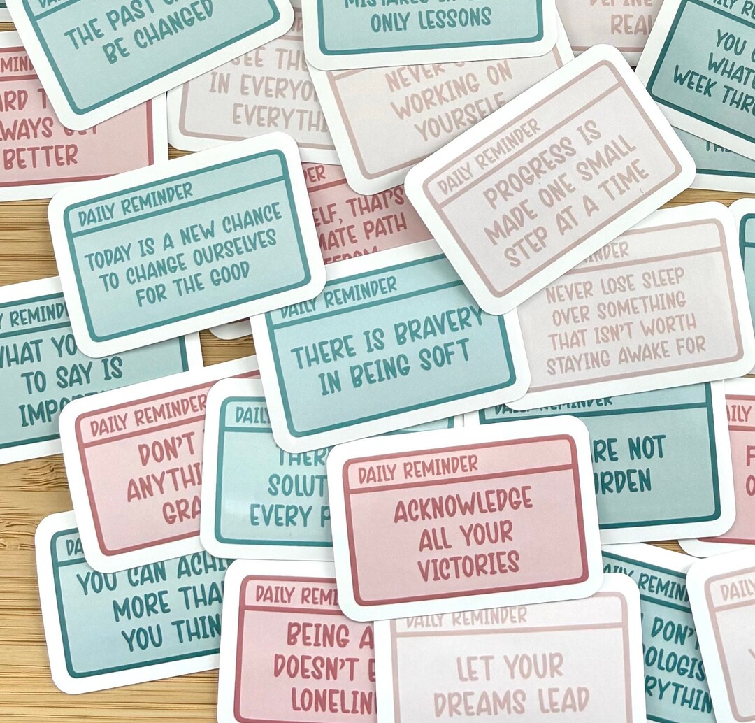 5-50 Affirmation Sticker Pack, Waterproof Positive Message Decals ...