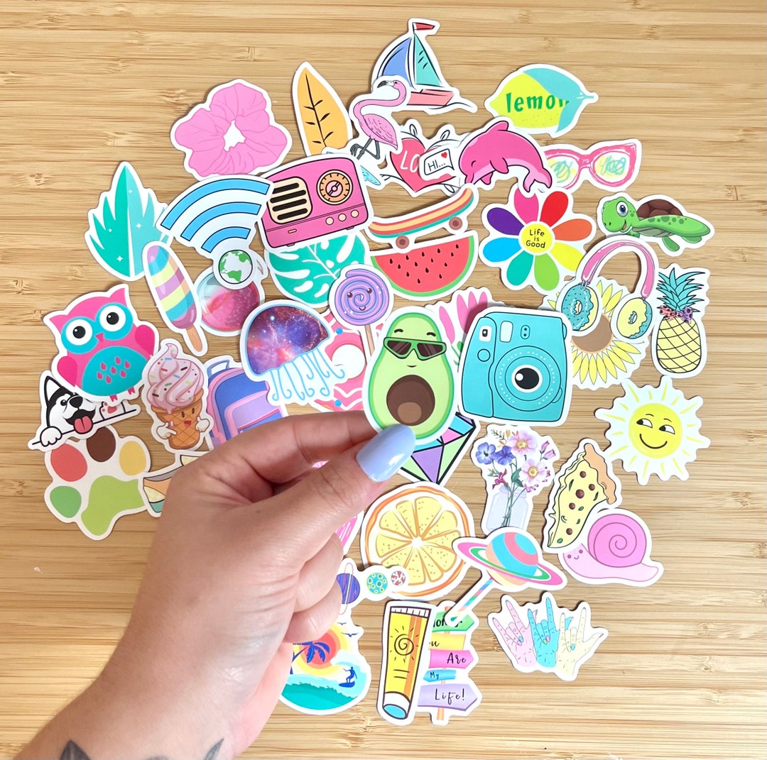 Aesthetic Sticker Pack, Small Waterproof Mystery Sticker Pack, Random ...