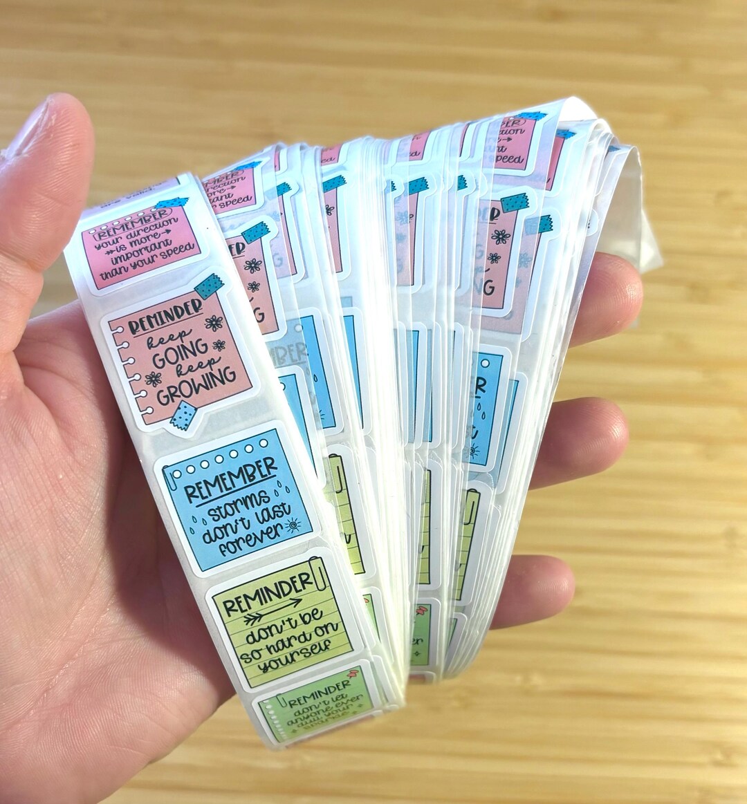 10 Small Affirmation Words Stickers, Sticky Note Daily Positivity ...