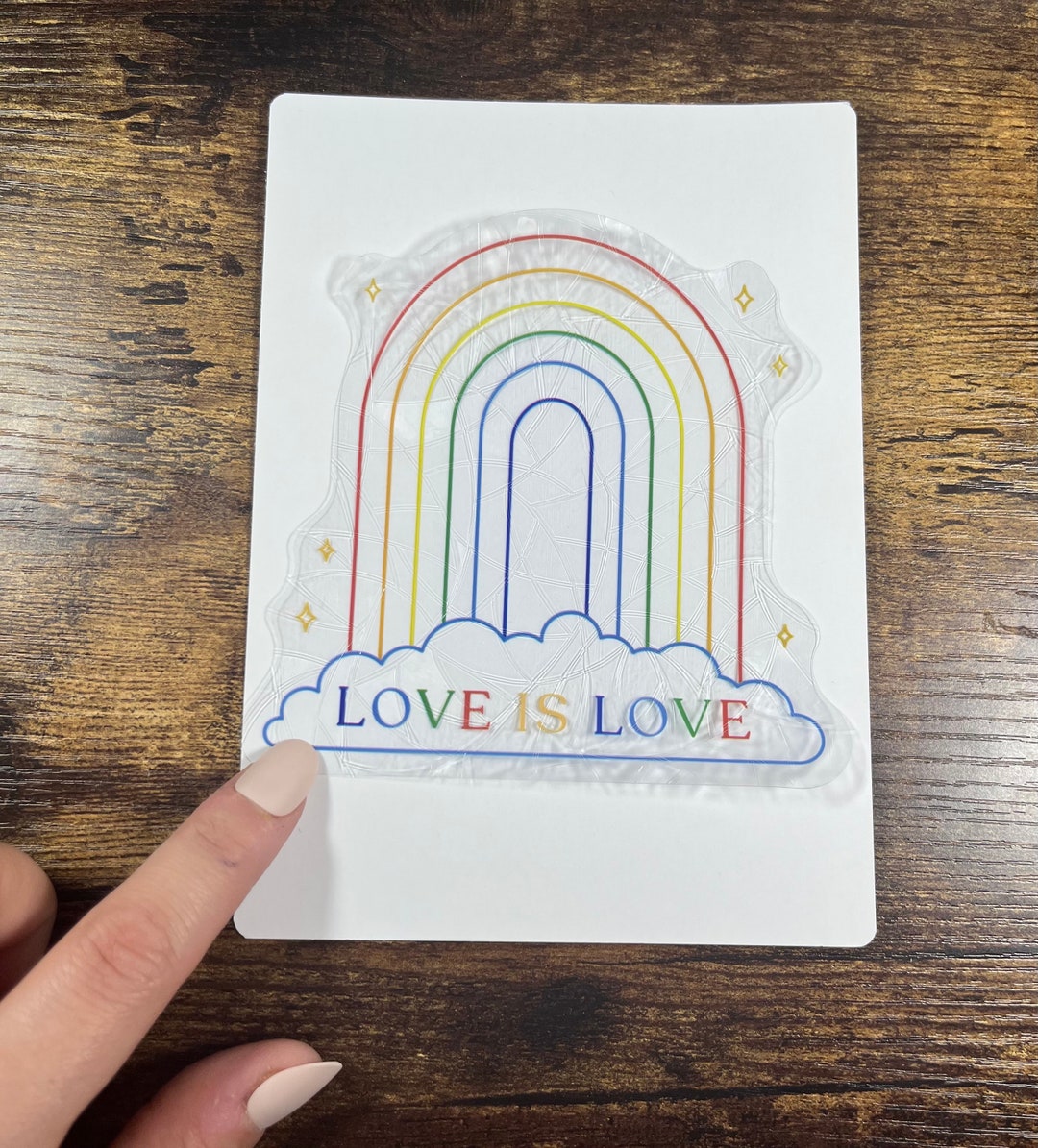 Rainbow Suncatcher Sticker, Prismatic Vinyl Window Cling, LGBTQ Ally ...