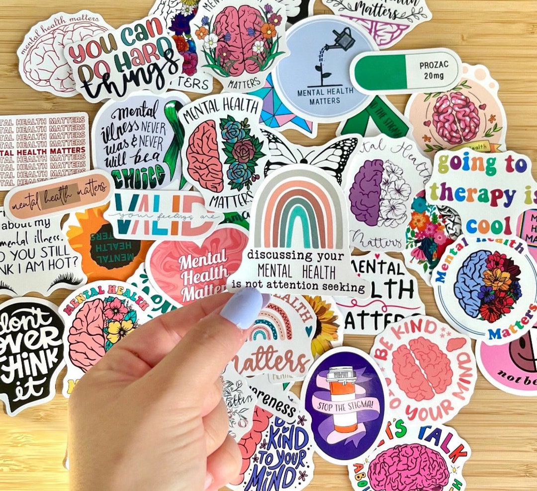 Mental Health Matters Sticker Pack - Waterproof Mystery Anxiety ...