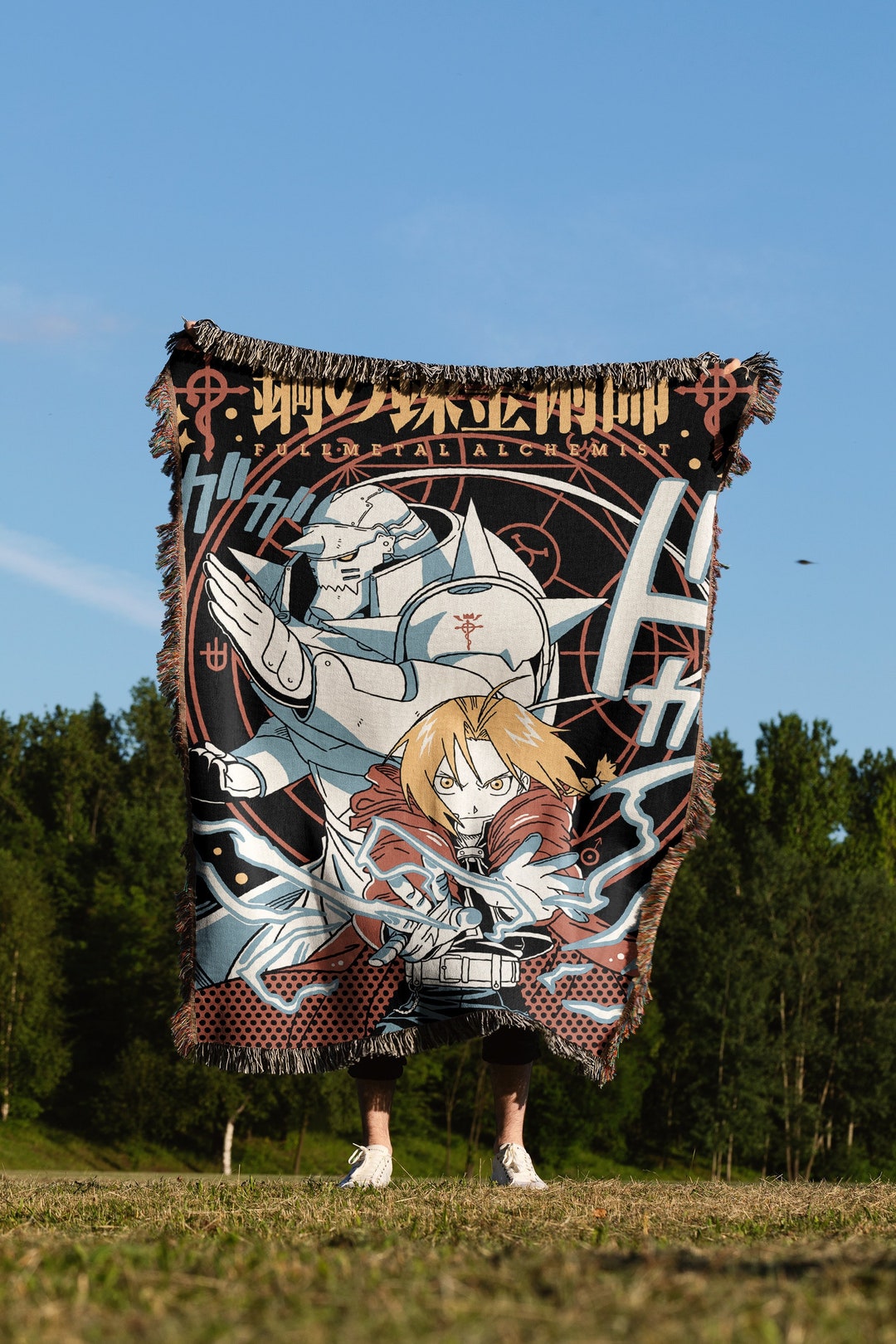 Anime Hand Woven Cozy Blanket | Manga Tapestry Throw | Suitable as ...