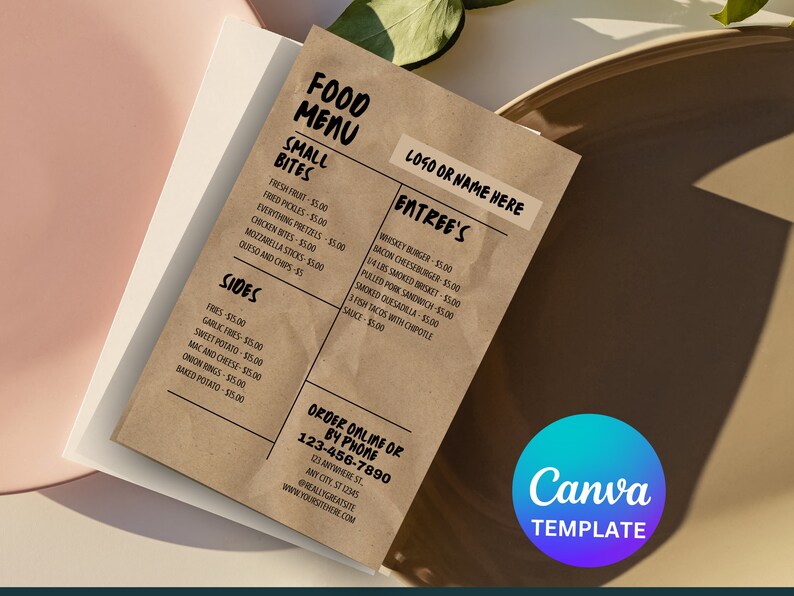 Editable Food and Drink Menu Template restaurants and Food Trucks ...