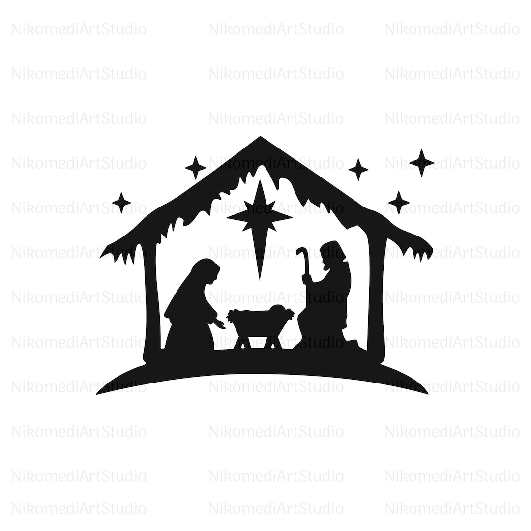 Nativity Scene SVG, Nativity SVG, Nativity PNG, Digital Download ...