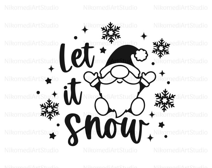 Let It Snow SVG, Snowman SVG, Merry Christmas SVG, Christmas Snowman ...