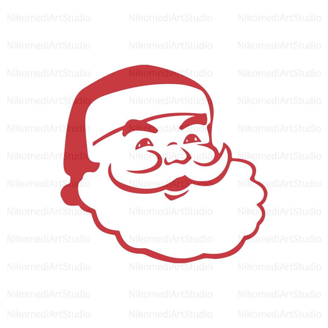 Santa Svg, Santa Head Svg, Christmas Svg, Santa Svg File, Santa Svg Cut ...