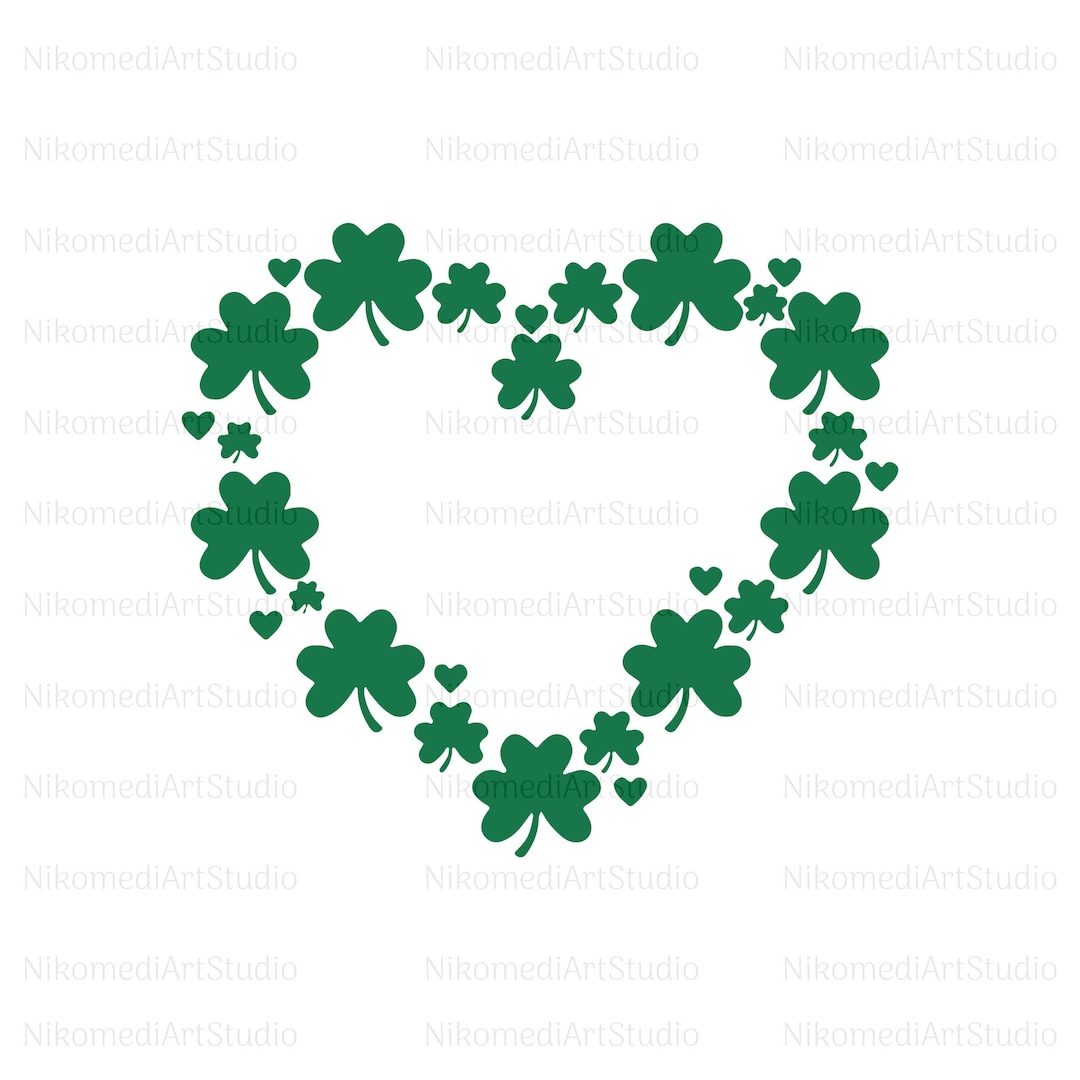 Heart Shamrock Svg Love Clover Svg St. Patrick's Day Svg Png/jpeg/ai ...