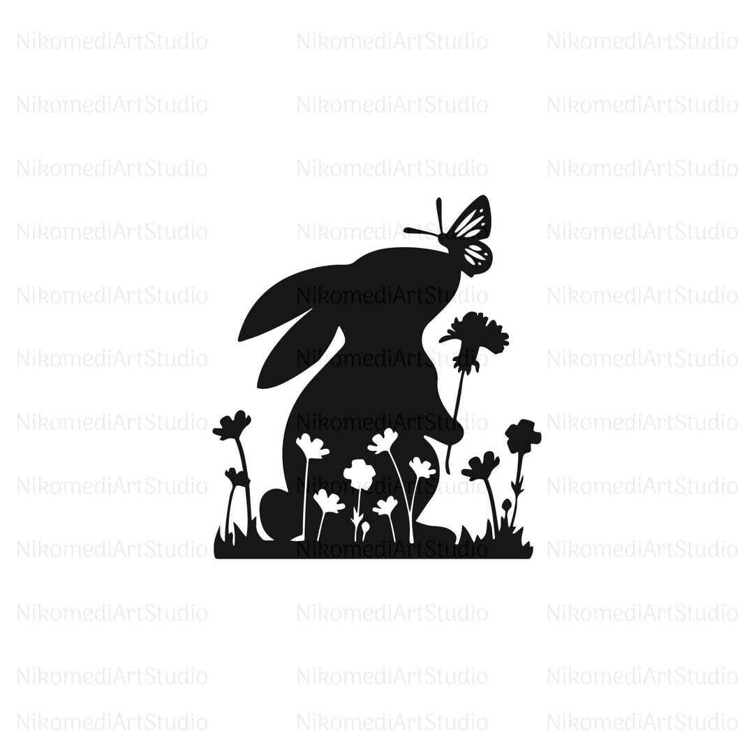 Bunny Floral Svg, Floral Rabbit Svg, Flowers Svg, Easter Shirt Svg ...