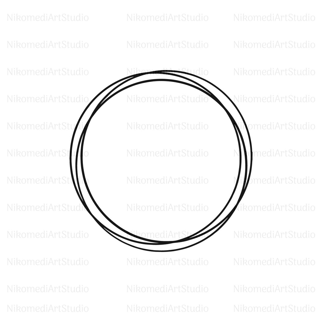 Circle Frame Svg, Sketch Circle Svg, Circle Svg, Doodle Circle Cricut ...