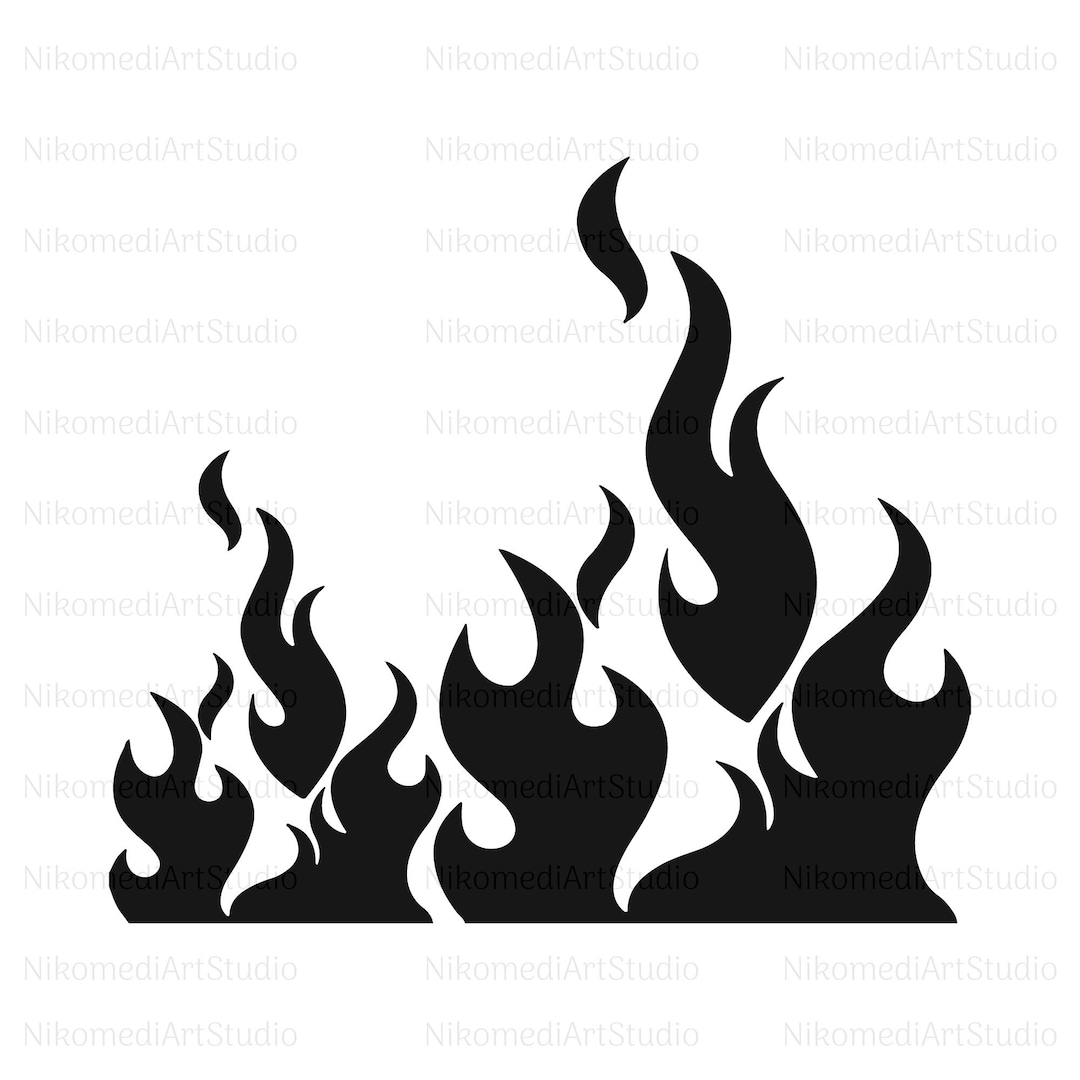 Fire Flames Svg, Flames Svg, Flame Clipart, Flame Cutting Files ...