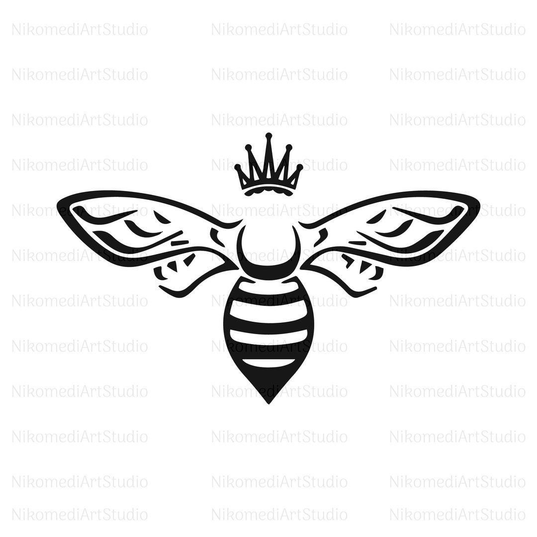 Abeja reina svg, silueta abeja svg, abeja de miel svg, abeja clipart ...