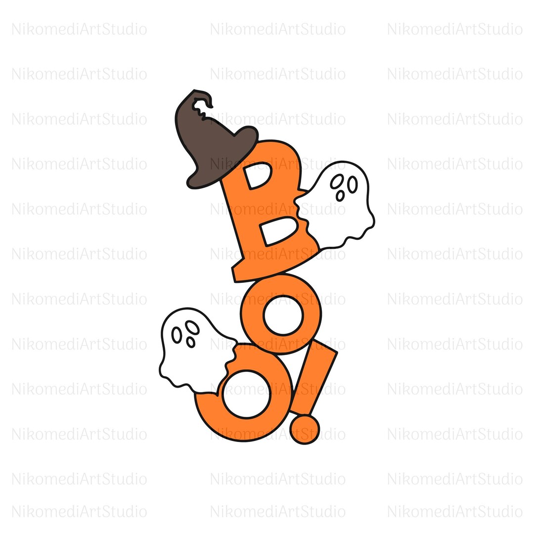 Boo Svg, Ghost Svg, Halloween Svg, Boo Silhouette Svg, Halloween Boo ...