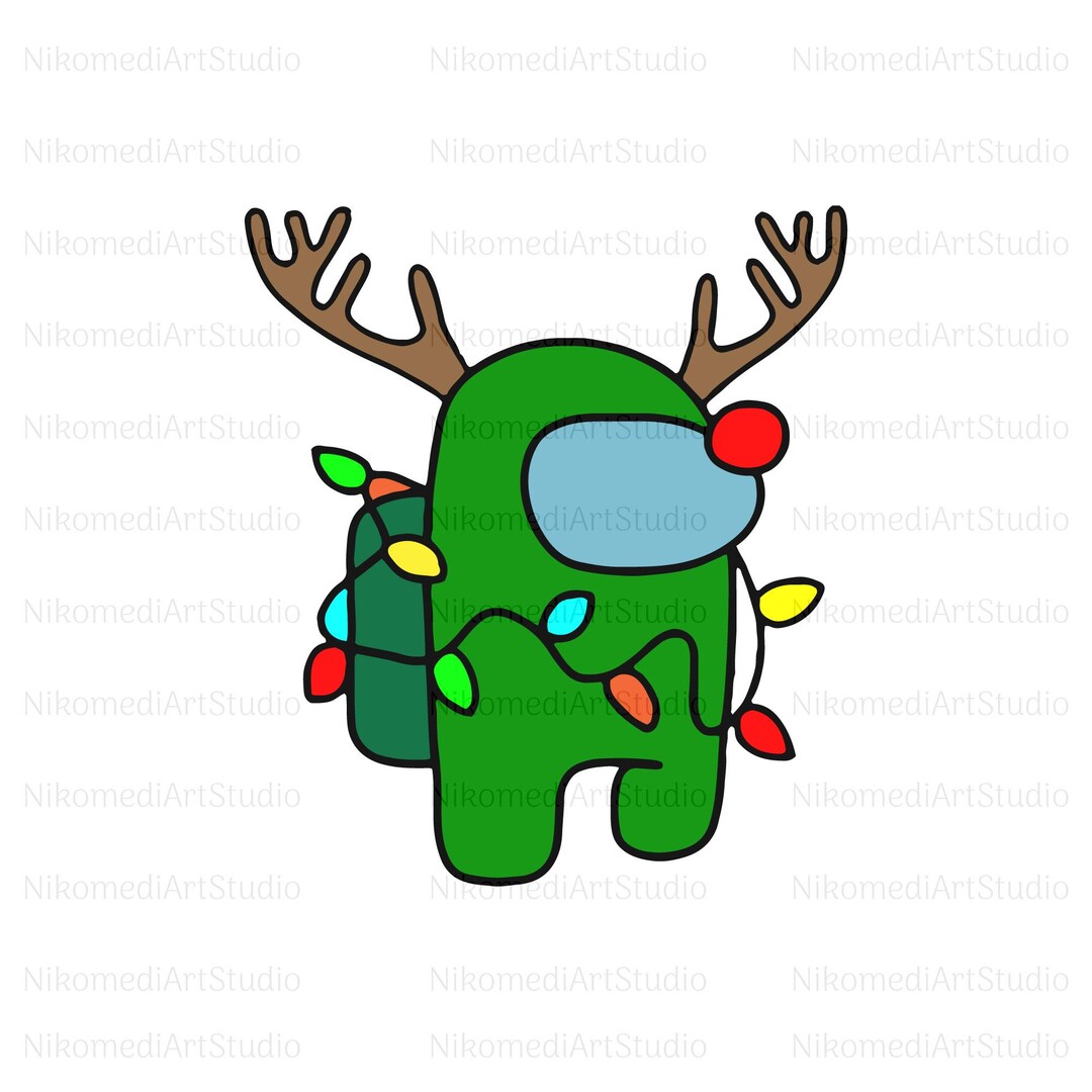 Among Us Christmas Svg, Among Us Svg, Christmas Svg, Reindeer Svg ...
