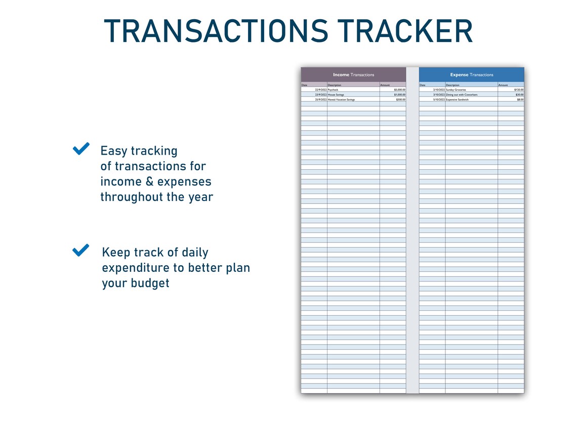 Monthly Budget Planner Excel Spreadsheet Template Digital Budget ...