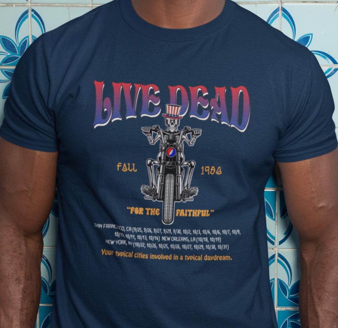 Grateful Dead Fall 1980 Tour Shirt - Heavyweight Unisex Crewneck T ...