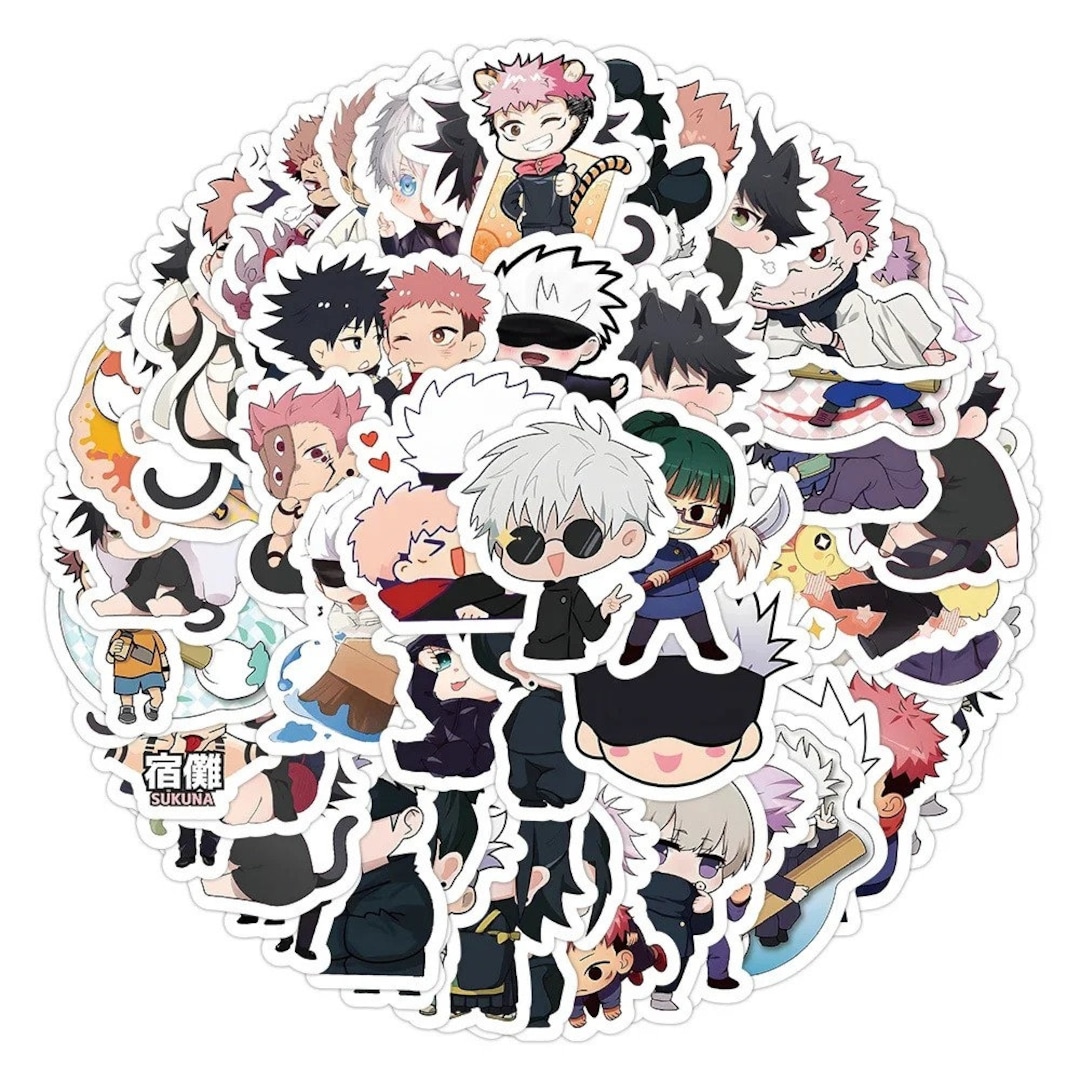 10/30/50/100PCS Chibi Jujutsu Kaisen Sticker | Kawaii Anime Decal ...