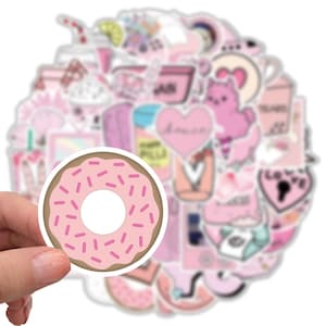 10/50/100/15O PCS Pink Themed Sticker Set, Cute Decorative Stickers ...
