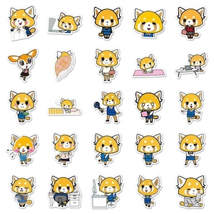 10/30/50pcs Cute Aggretsuko Sticker - Adorable and Fierce Retsuko Vinyl ...