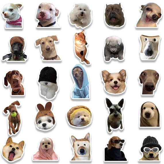 Lindos Memes De Perros 50pcs Lindo Perro Pegatinas Memes Para