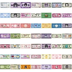 10/30/50pcs Kawaii Sanrio Money Cartoon Stickers Hello Kitty ...