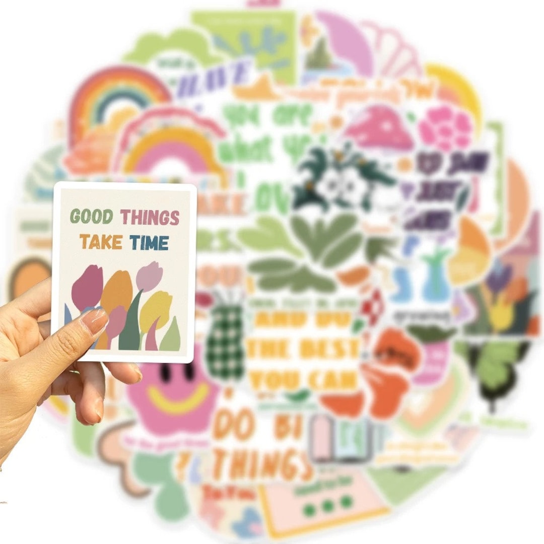 10/50pcs Danish Pastel Preppy Aesthetic Sticker, Cute Decorative ...