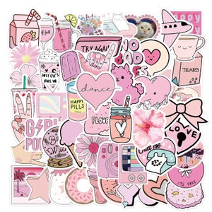 10/50/100/15O PCS Pink Themed Sticker Set, Cute Decorative Stickers ...