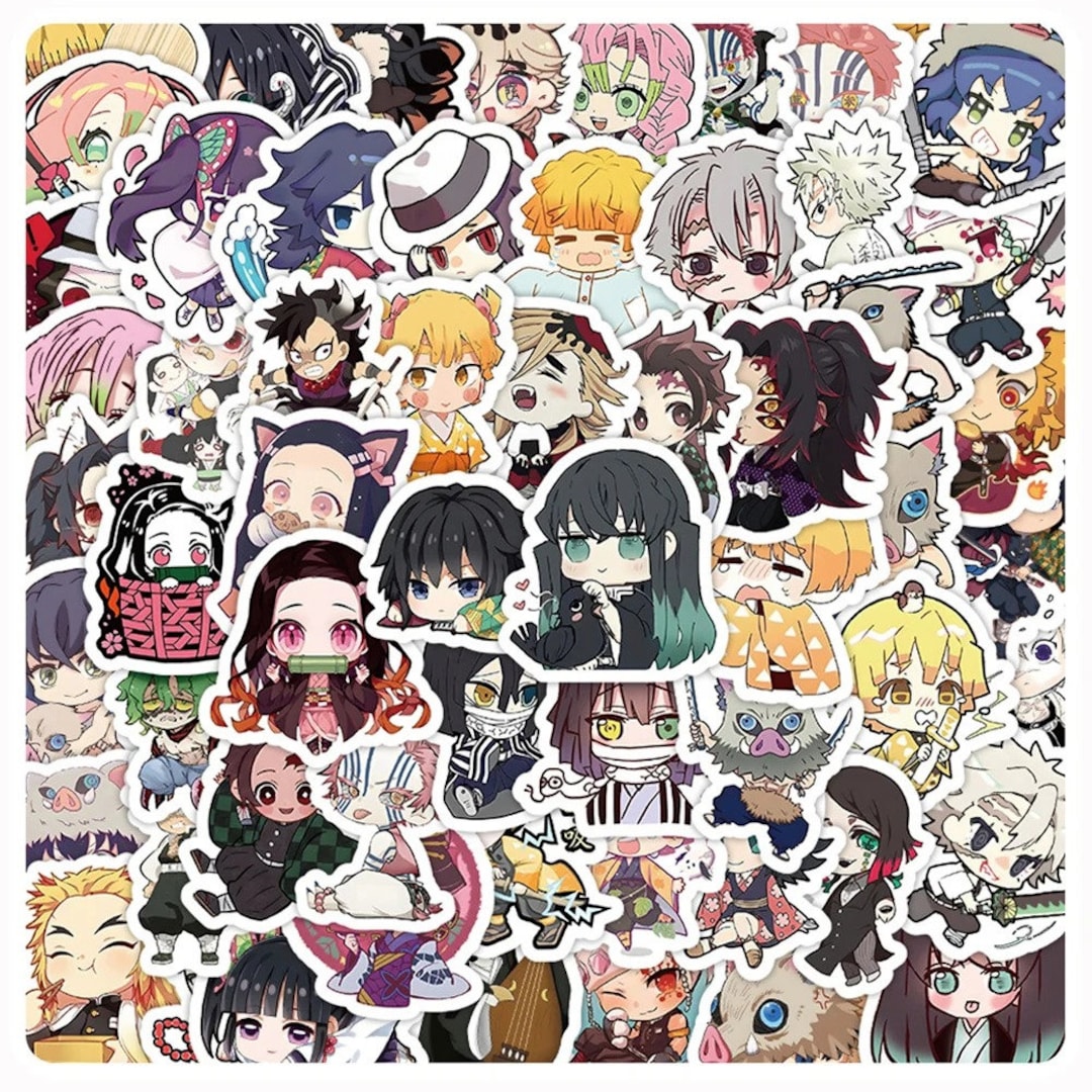10/30/50PCS Chibi Demon Slayer Sticker | Cute Anime Decal | Tanjiro ...