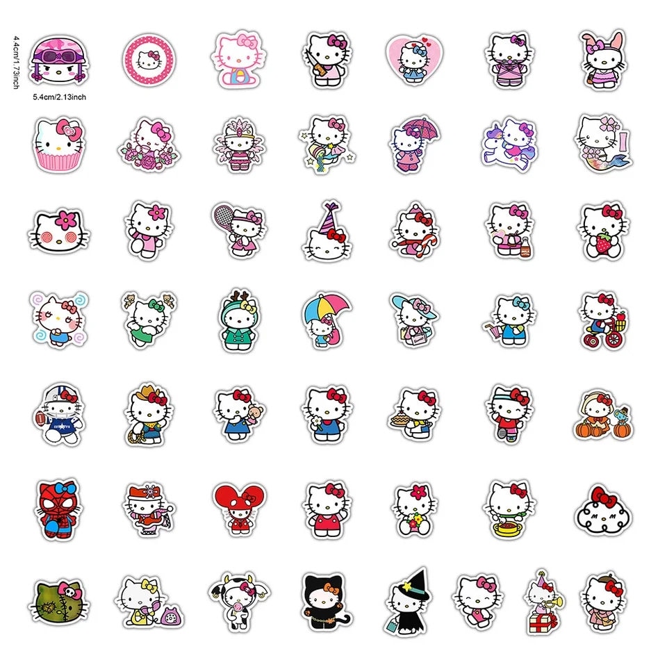 10/30/50pcs Cute Hello Kitty Sticker / Kawaii Hello Kitty Sticker ...