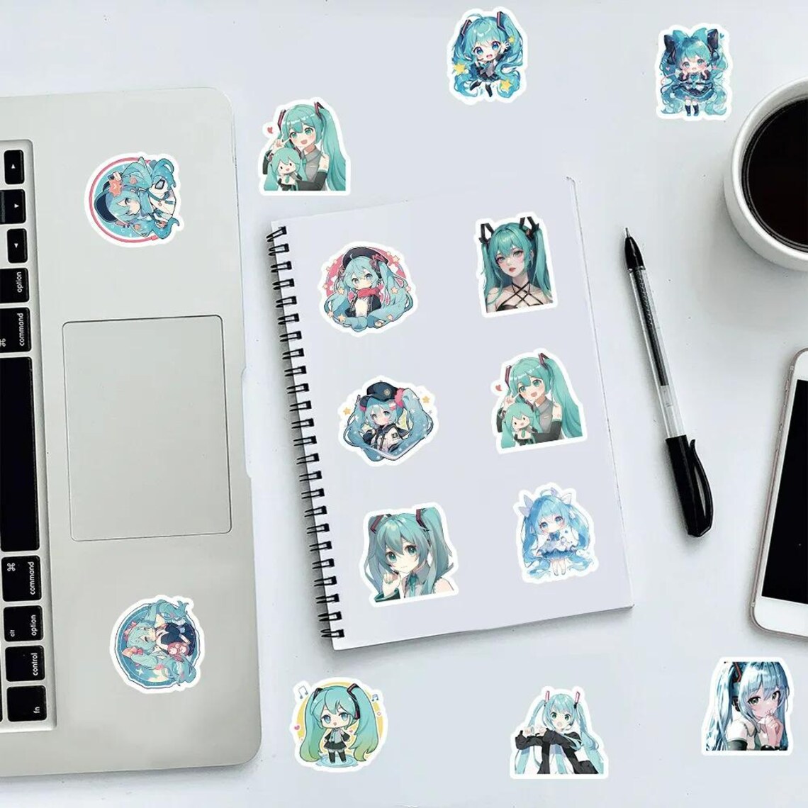 100PCS Cute Hatsune Miku Chibi Sticker Vinyl Decal for Laptops ...