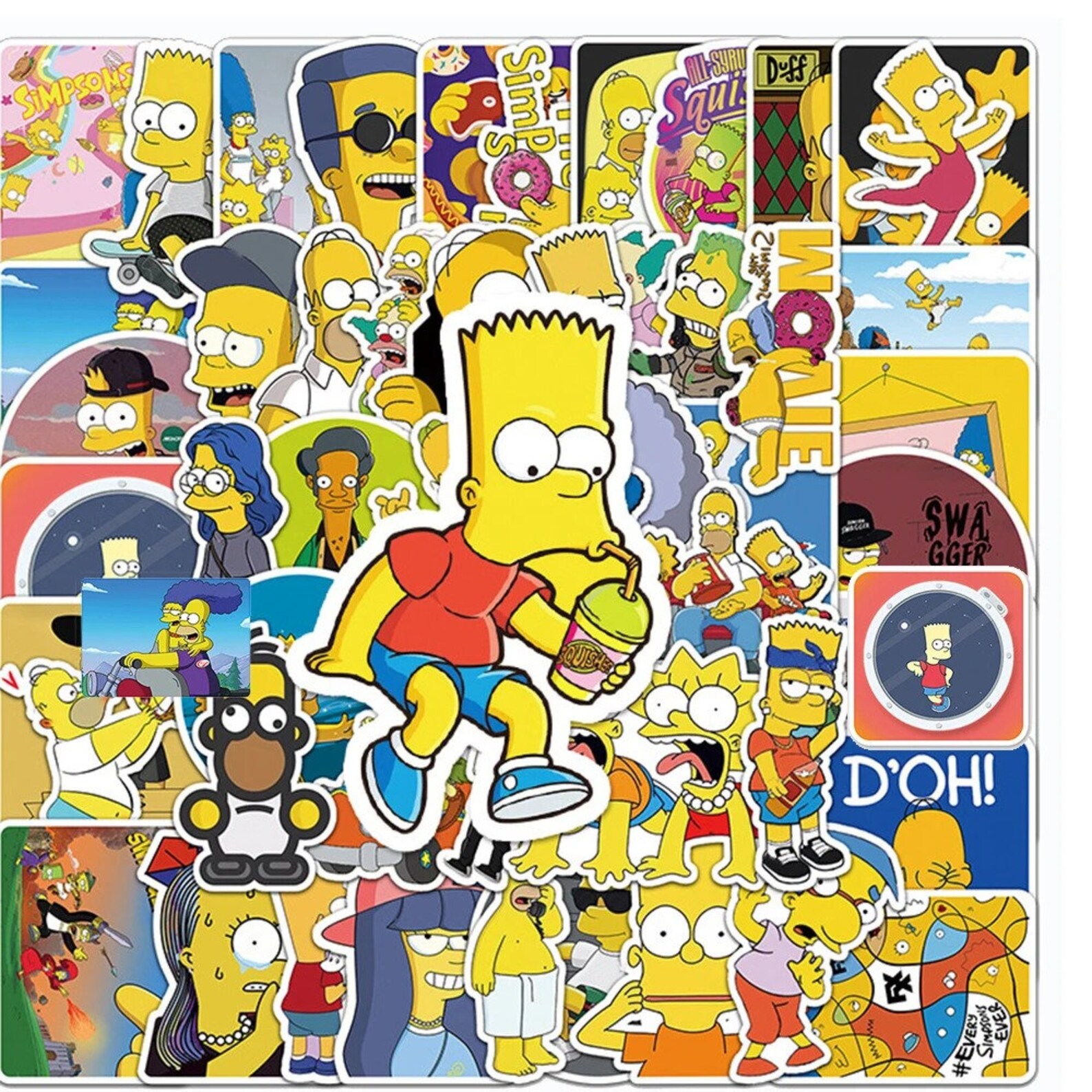 10/30/50PCS the Simpsons Cartoon Stickers Bart Simpson Homer Simpson ...