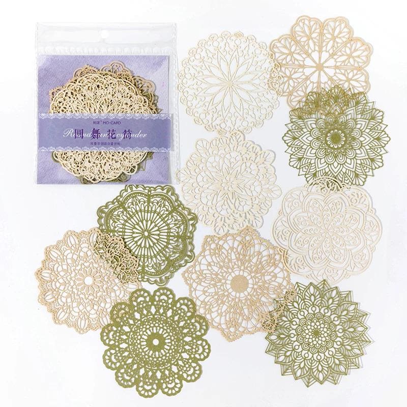 10PCS Intricate Lace Die-cut Paper – Vintage Paper Cutout for Scrapbook ...