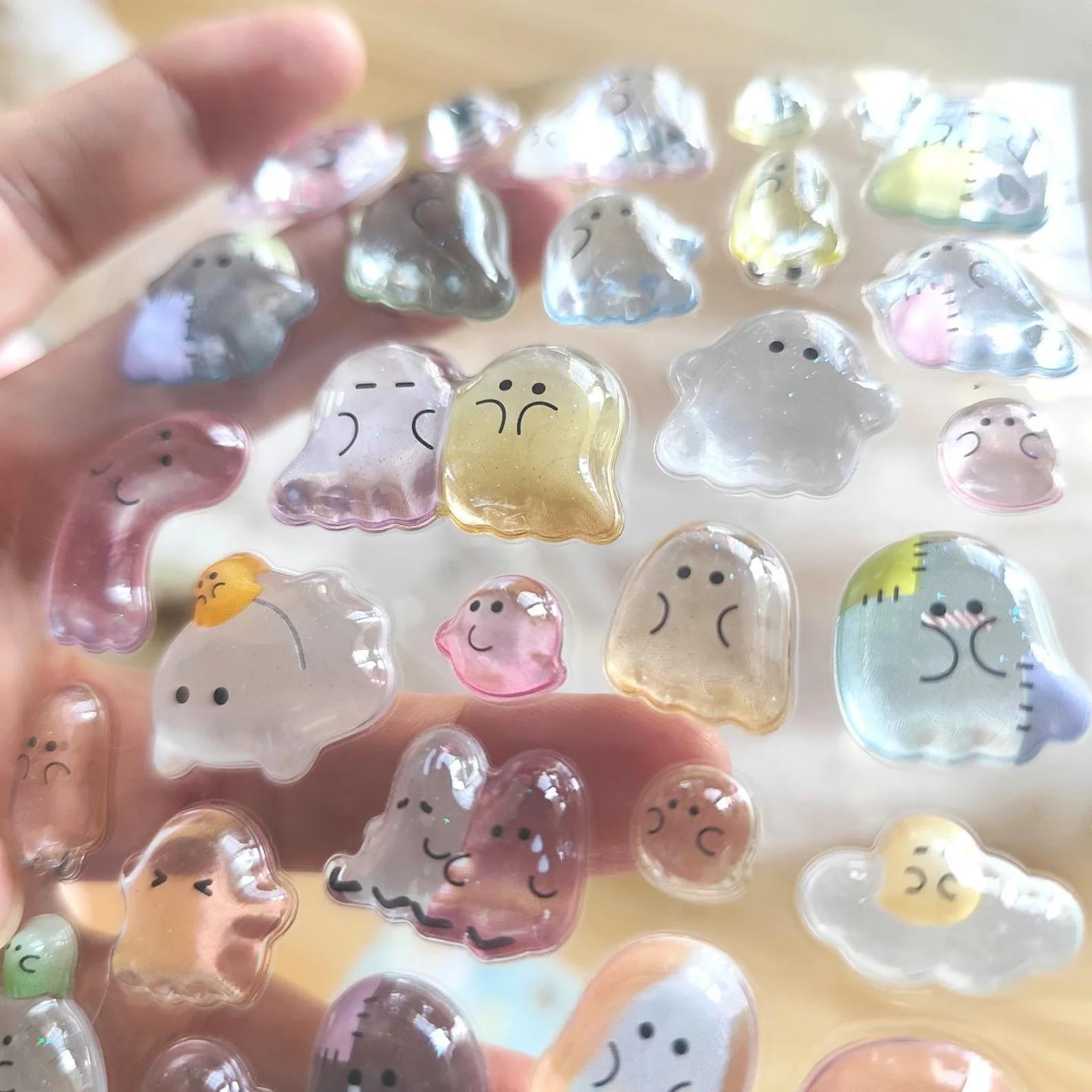 1 Sheet Cute Animal Pop Seal Stickers | 3D Puffy Resin Kawaii Decal ...