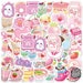 10/30/50pcs Cute Pixel Art Sticker |kawaii Pink Pastel Sticker Pack ...
