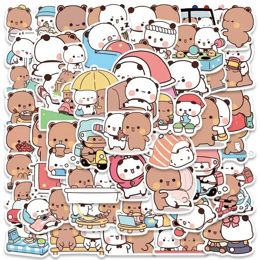 50 PCS Adorable Bubu and Dudu Sticker | Cute Cartoon Bubu and Dudu ...