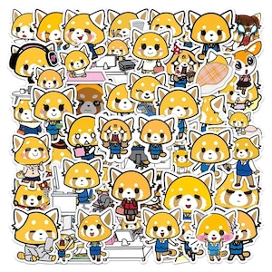 10/30/50pcs Cute Aggretsuko Sticker - Adorable and Fierce Retsuko Vinyl ...