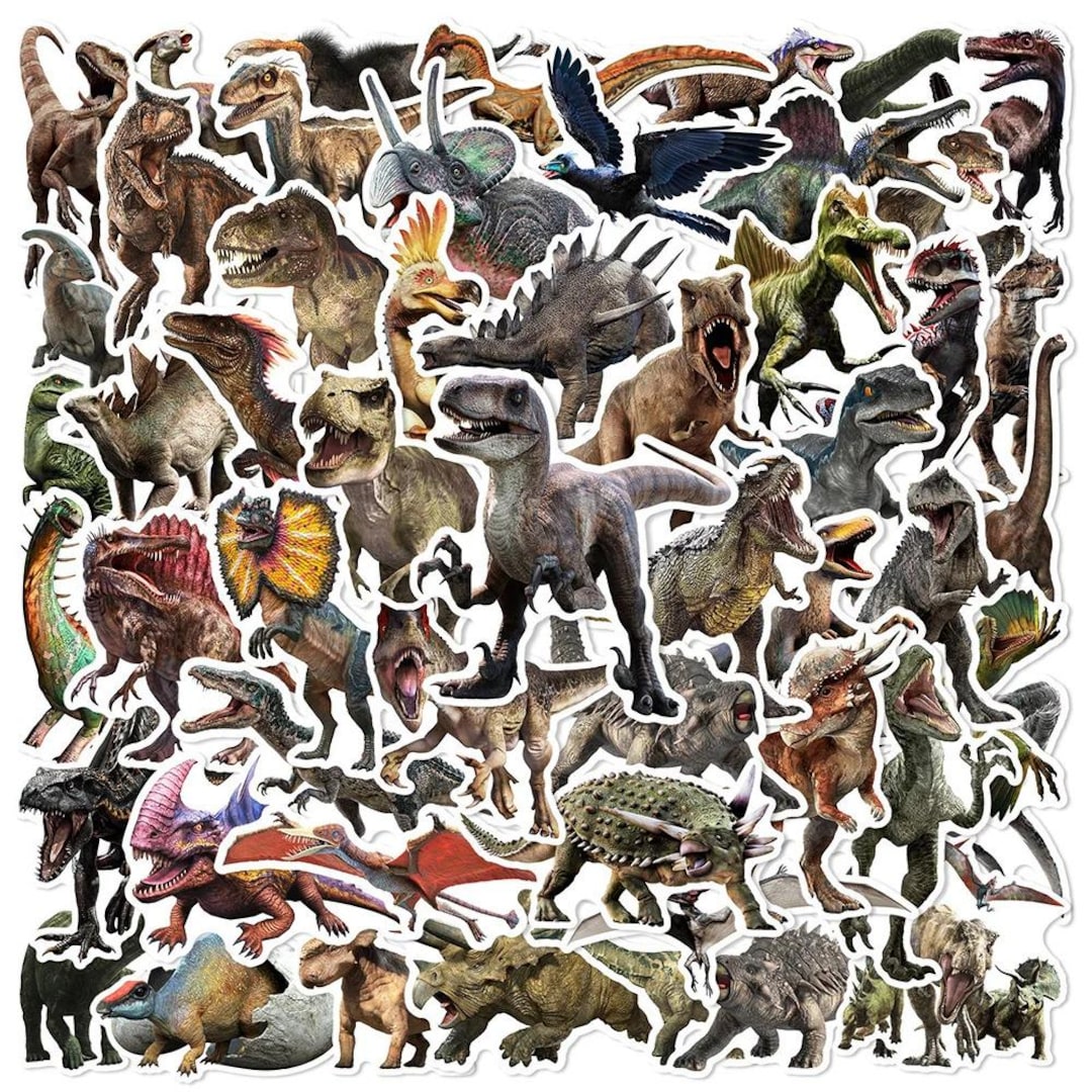 10/30/50PCS Prehistoric Dino Sticker Set - Dinosaur Vinyl Decal for ...