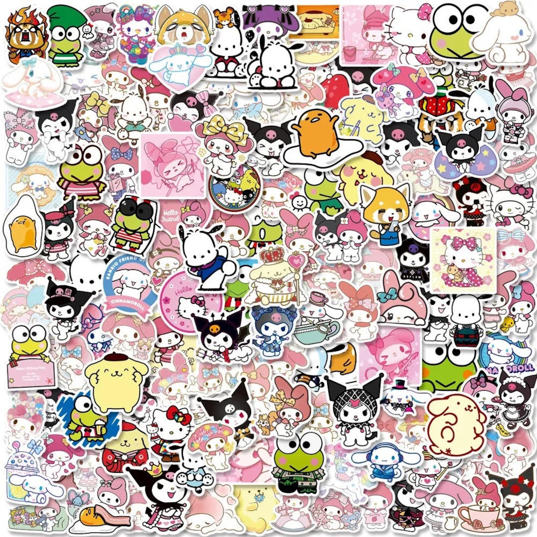 10/50/100/150PCS Cute Sanrio Sticker Pack, Hello Kitty, Cinnamoroll ...