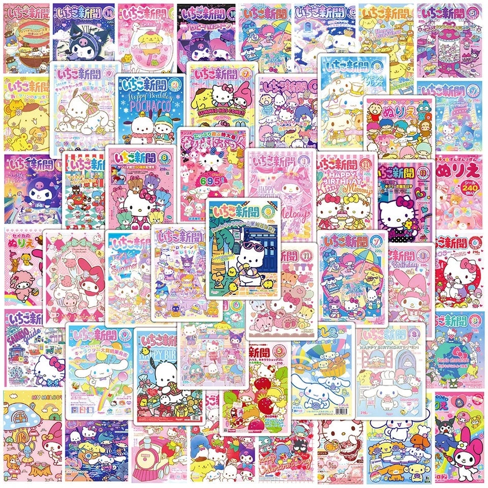 10/30/50pcs Cute Cartoon Sanrio Poster Stickers - Etsy