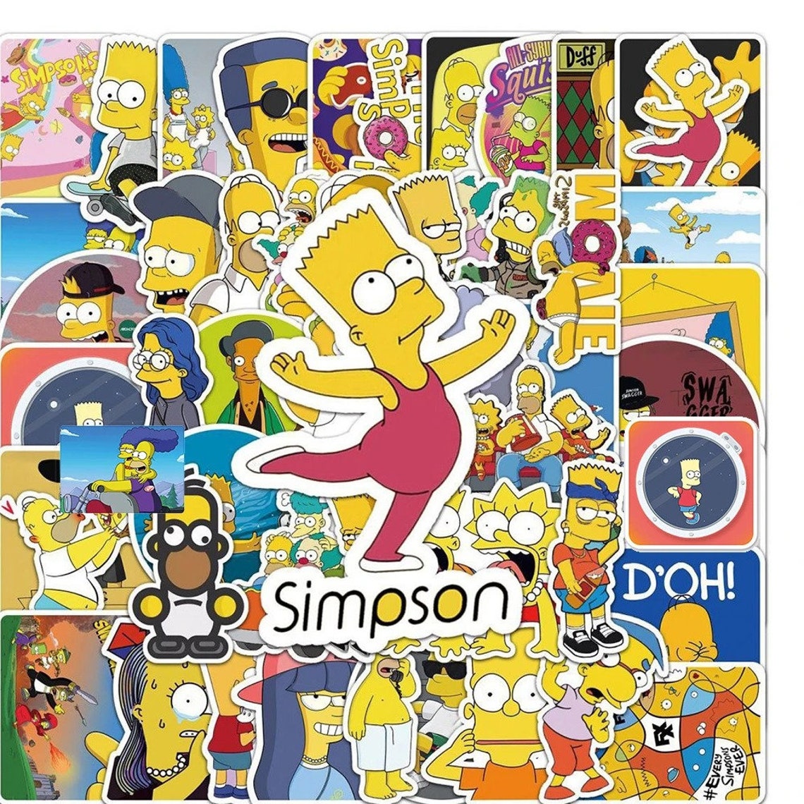 10/30/50PCS the Simpsons Cartoon Stickers Bart Simpson Homer Simpson ...
